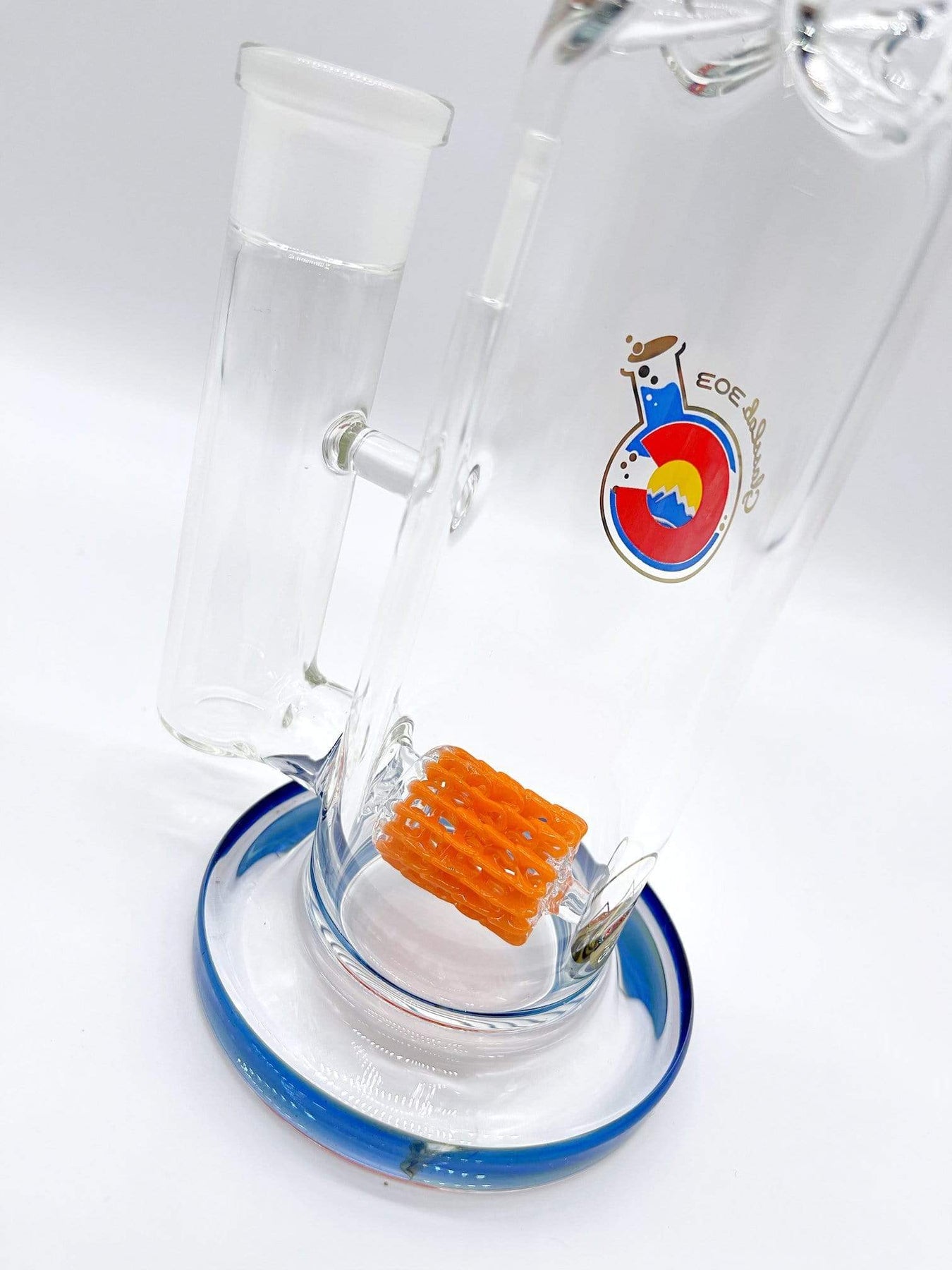 Glass Lab 303 Lace Dagger Frit Perc American Water Pipe – Smoke Station