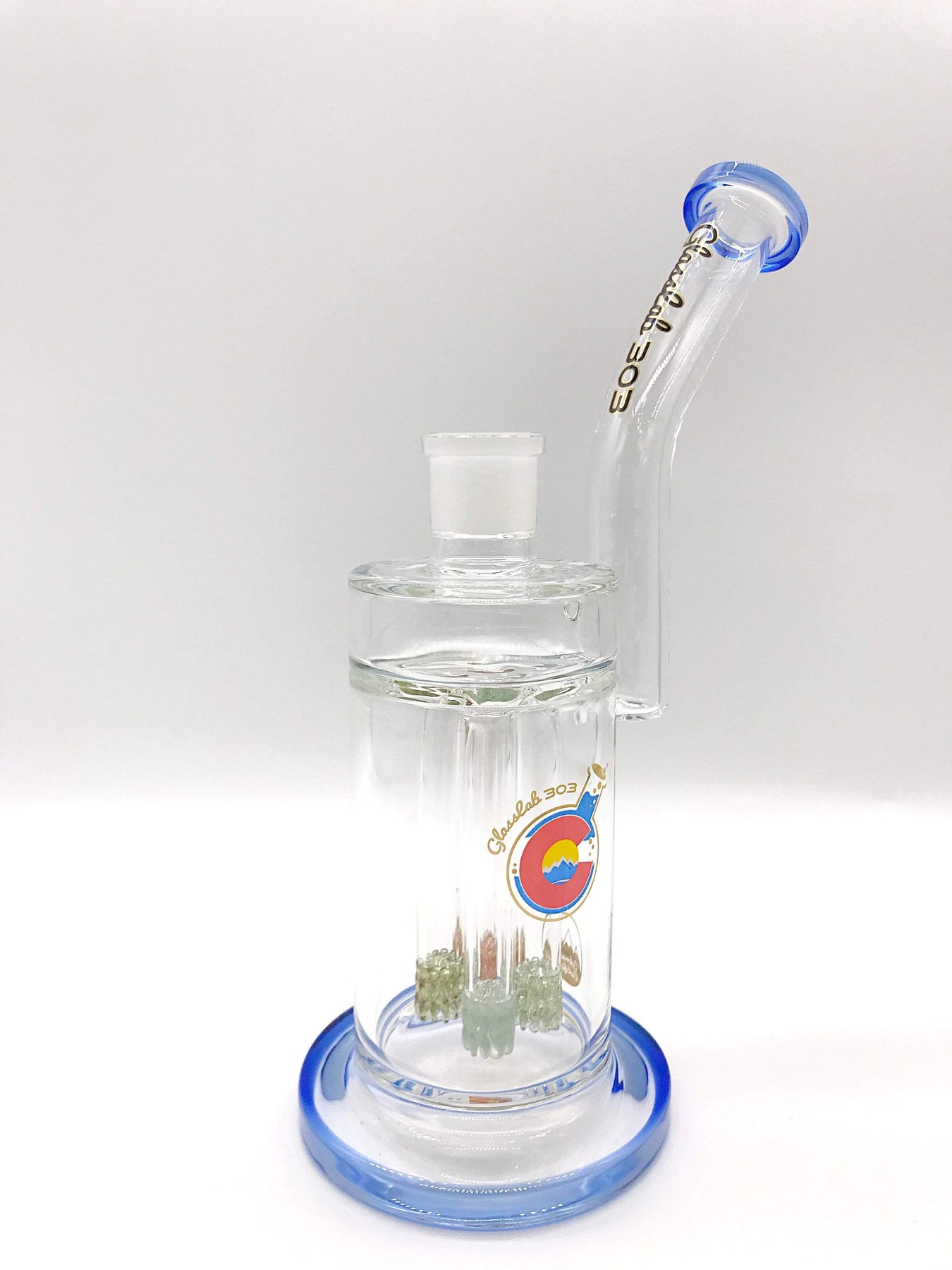 Glass Lab 303 Quad Frit Perc American Rig – Smoke Station