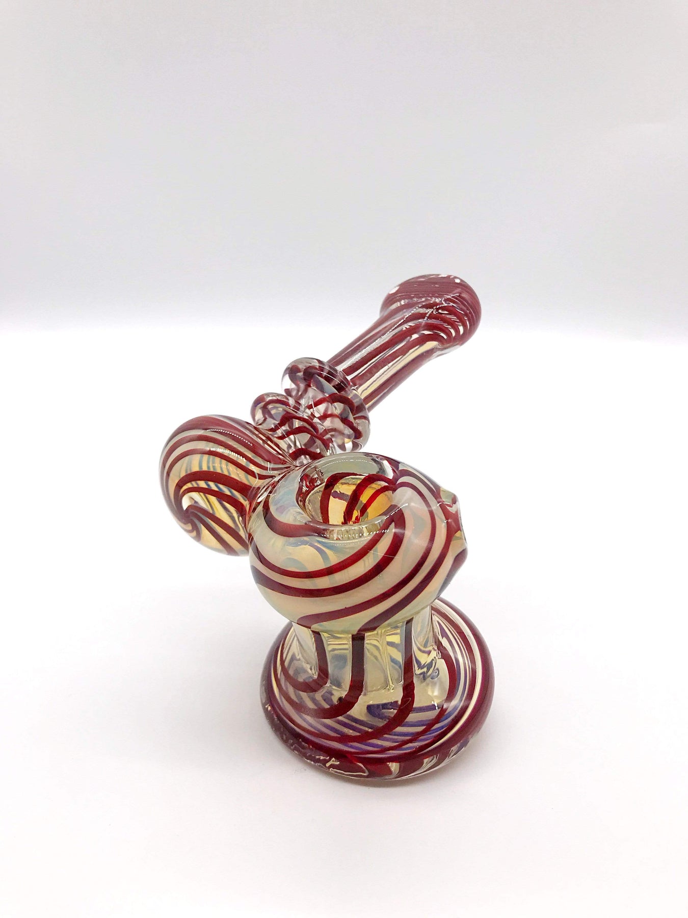 Heady Fumed Sidecar Bubbler with Ribbon Linework – Smoke Station