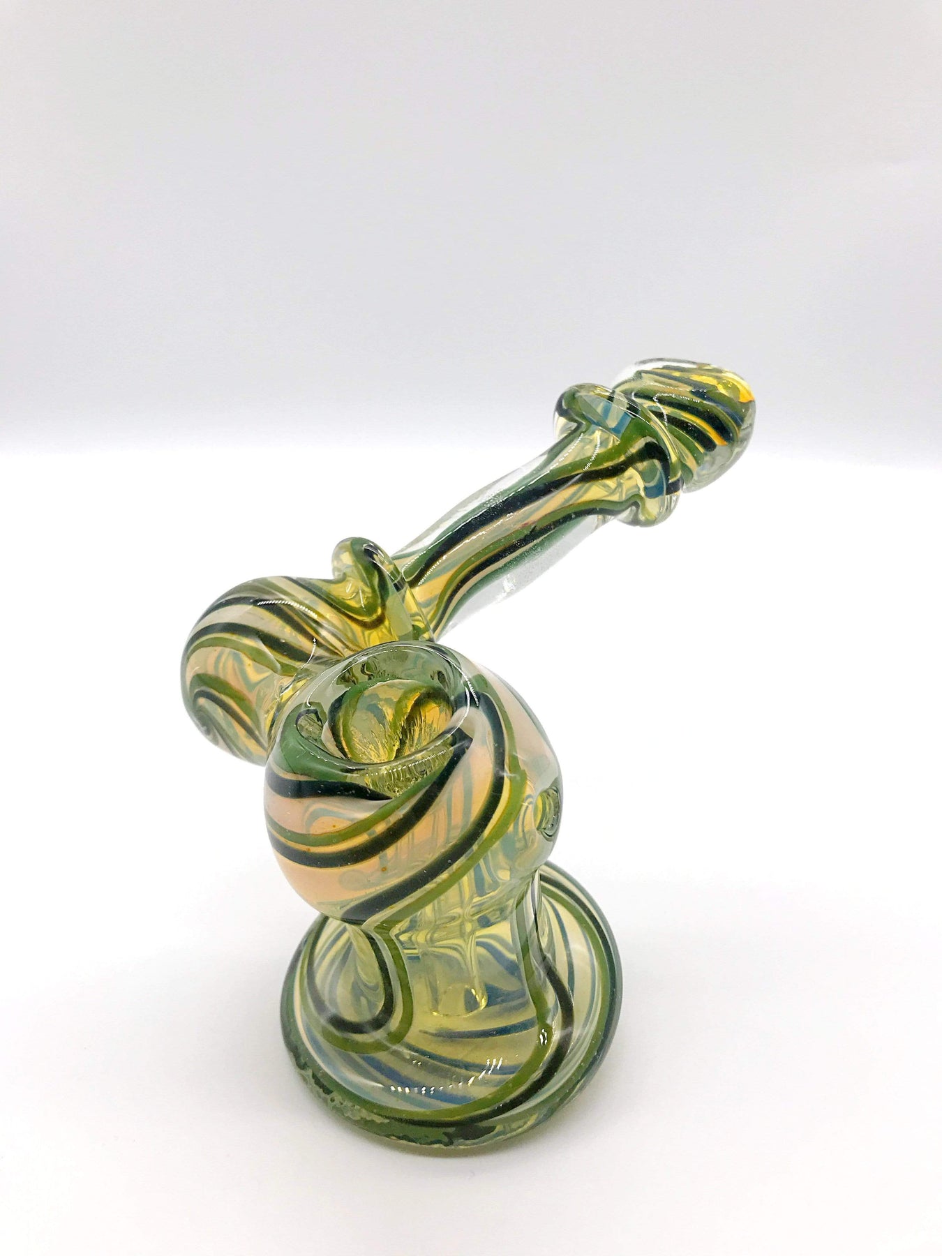 Heady Fumed Sidecar Bubbler with Ribbon Linework – Smoke Station