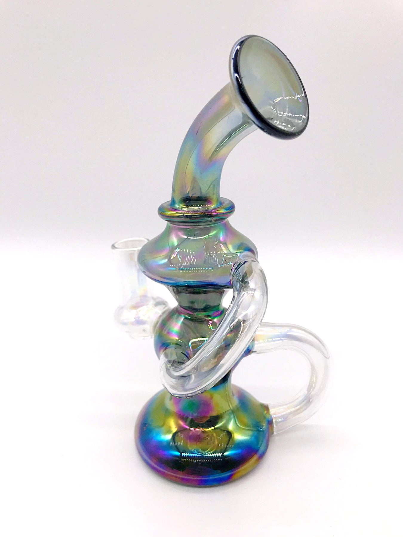 Metallic Perc Recycler Rig – Smoke Station
