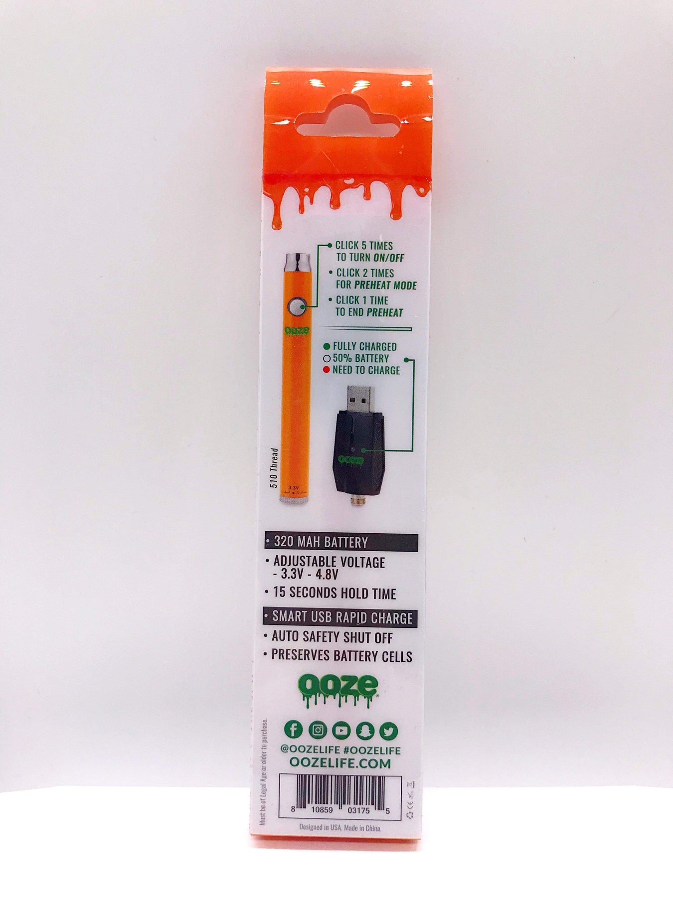 OOZE SLIM PEN TWIST BATTERY W/ USB SMART CHARGER – Smoke Station