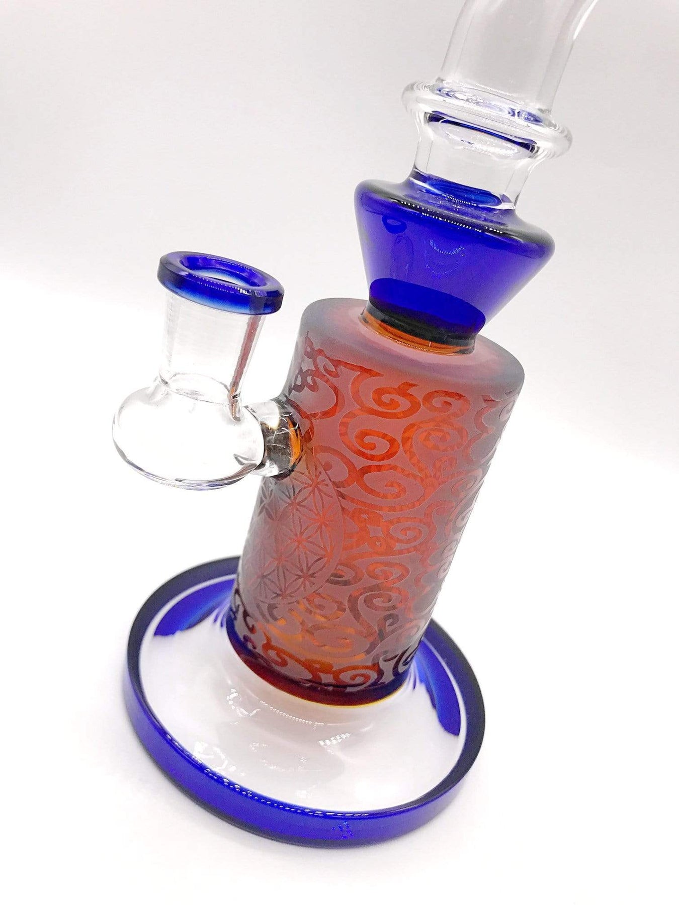 Sandblasted Sacred Geometry Banger Hanger Rig – Smoke Station